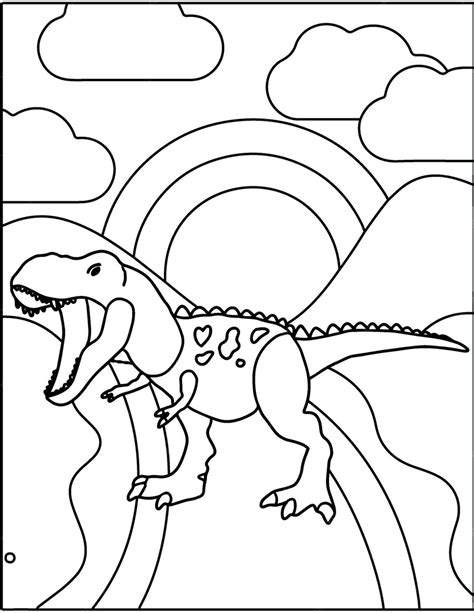 Premium Vector Funny Cartoon Dinosaur Coloring Pages