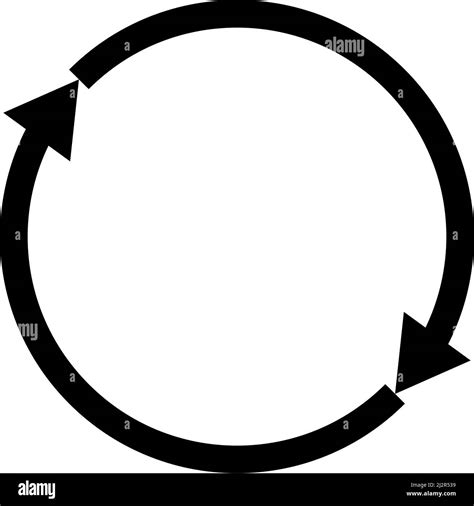 Circular Circle Arrows As Repetion Recycle Cycle Icon Symbol Stock Vector Illustration