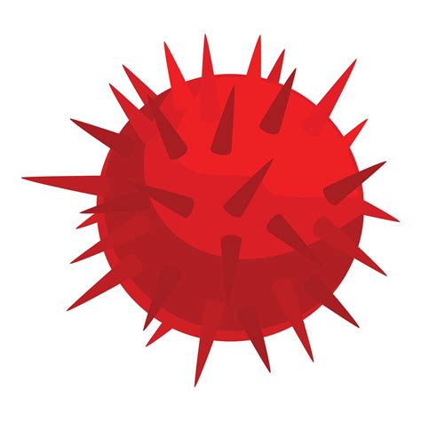 Red Virus Spore Spreading Sharp Spikes Around 49521932 Vector Art At