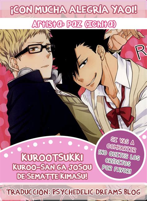 Pdb Doujinshis Fansub♥ Kuroo X Tsukishima Doujinshi Kuroo San Ga Josou De Sematte Kimasu
