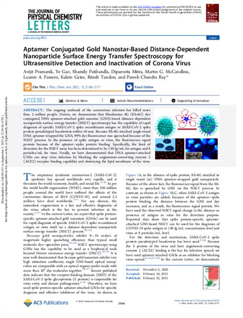 Pdf Aptamer Conjugated Gold Nanostar Based Distance Dependent Nanoparticle Surface Energy