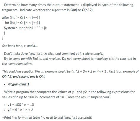 Solved Determine How Many Times The Output Statement Is