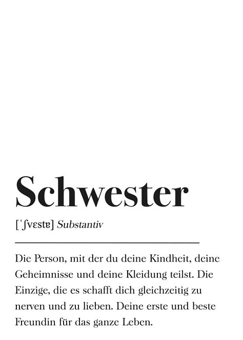 Schwester Definition Spruch Für Schwestern Schwester Zitate Zitat