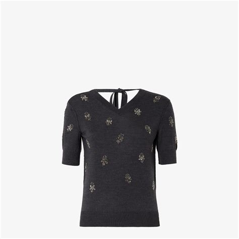 Suéter Lana Negro Fendi