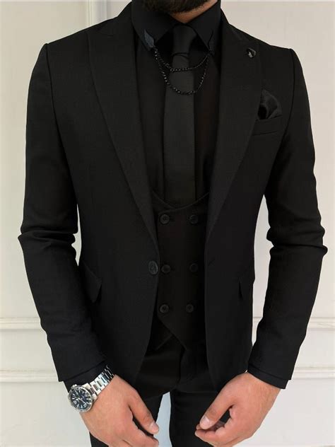Midnight Ensemble Black Suit Set With Shirt And Tie Suitharbor In 2024