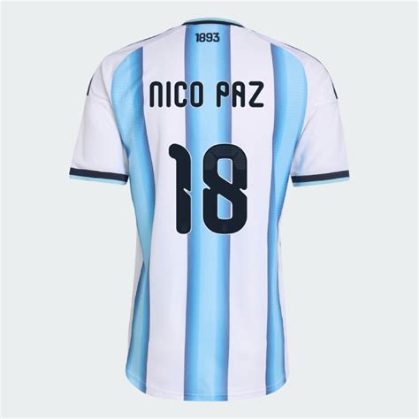 Argentina Home Nico Paz 18 World Cup Jersey 2026 Player Version