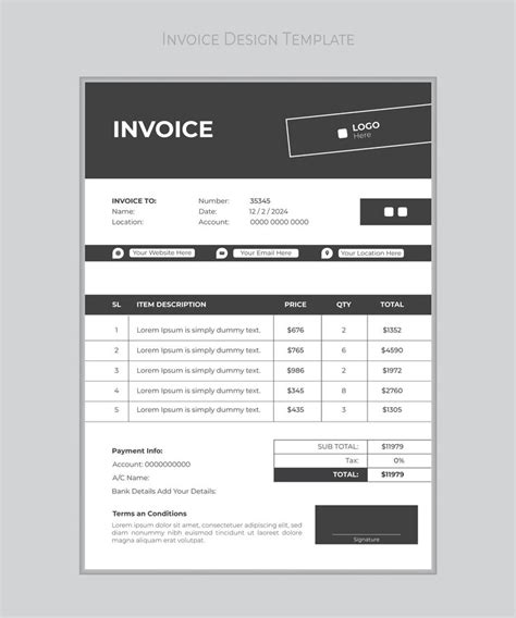 Premium Vector Business Invoice Form Template Invoicing Quotes Money