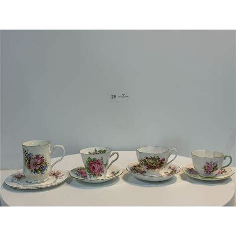 Assorted Floral Tea Cups And Saucers Beck Auctions Inc
