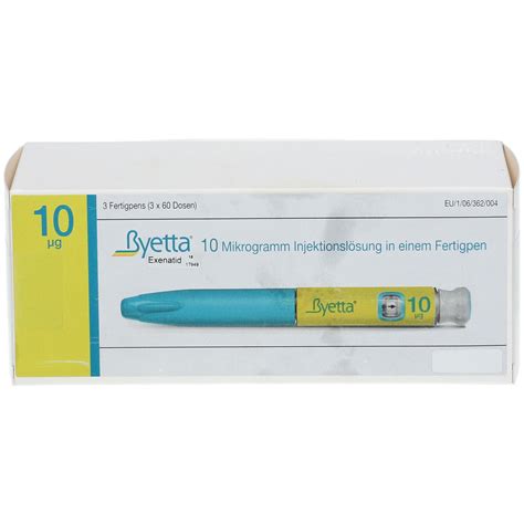 Byetta 10 µg Injektionslösung I E Fertigpen 3 St Mit Dem E Rezept Kaufen Shop Apotheke