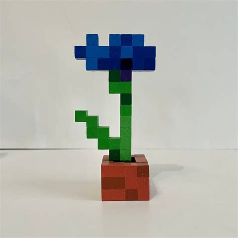 Minecraft Cornflower Figurine Etsy