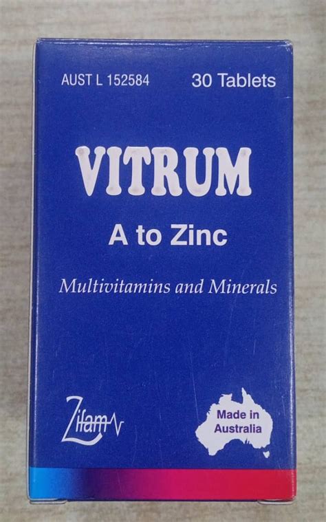 Vitrum A To Z Multivitamin And Mineral 30 Tablets Wellness Pro