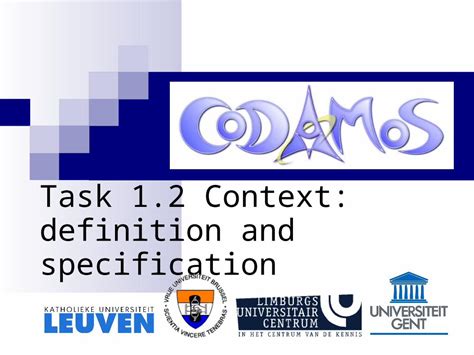 ppt task 1 2 context definition and specification leuven 14