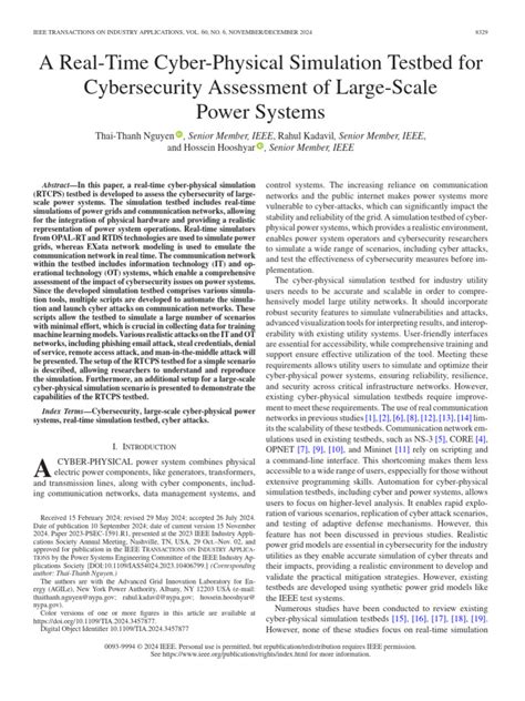 A Real Time Cyber Physical Simulation Testbed For Cybersecurity