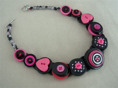 Button Necklace Folksy