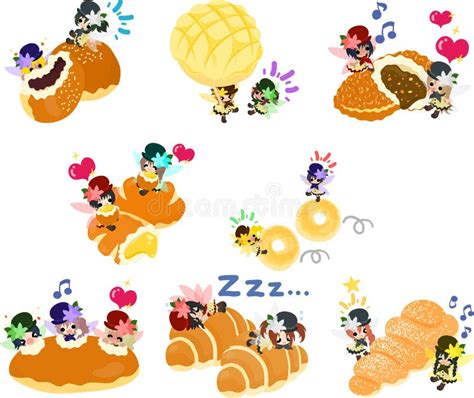 The Various Icons Of Bread Stock Vector Illustration Of Creation