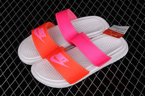 Nike Benassi Duo Ultra Slide Phantom Pink Blast Total Crimson 819717