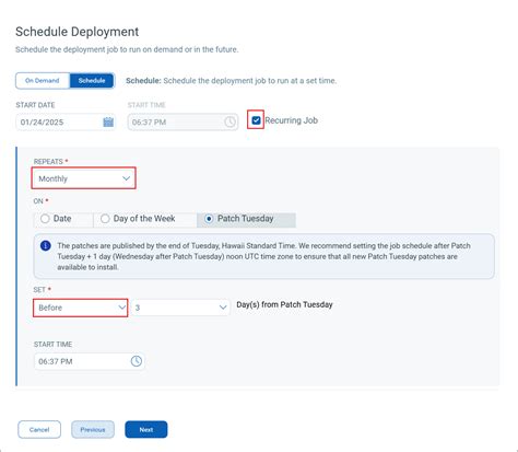 Scheduling Patch Tuesday Jobs