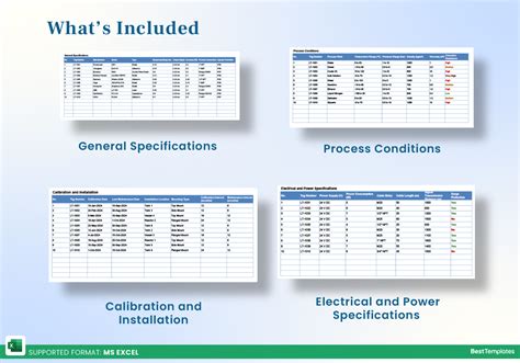 Level Transmitter Data Sheet Excel Template Best Templates