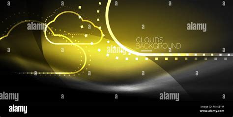 Vector Cloud Computing Storage Concept Vector Cloud Computing Storage Concept Neon Digital