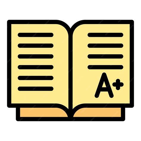 Premium Vector School Notebook Icon Outline School Notebook Vector Icon Color Flat Isolated