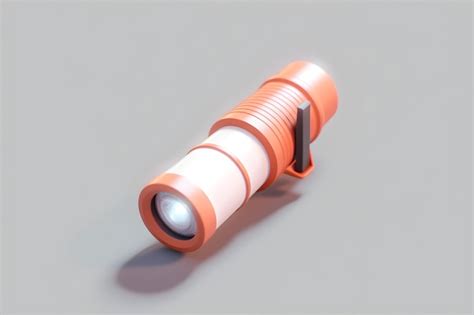 Premium Ai Image A Red And White Flashlight With A Small Lens