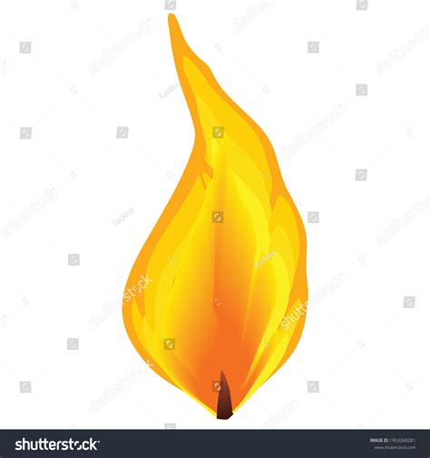 Bright Yellow Orange Flame Element Illustration Stock Vector Royalty Free 1953260281