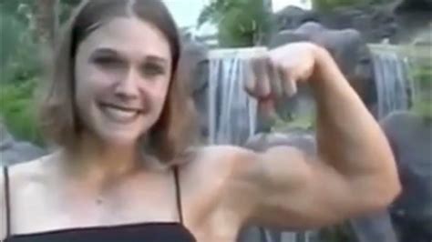Huge Biceps On Cute Fbb Kim Kilper Femalebodybuilding Femalebiceps