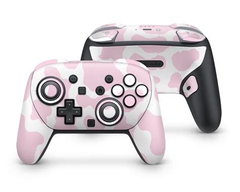 Strawberry Milk Cow Print Nintendo Switch 2 Pro Controller Skin Lux