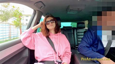 Pee With Her Legs Wide Opened Outdoor Going For A Run Outdoors Pissing Trough Her Jeans