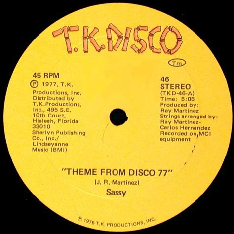 Sassy Theme From Disco 77 Funky Music Disco Bandcamp Music