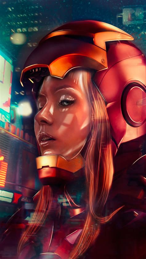640x1136 Iron Girl Artwork Iphone 55c5sse Ipod Touch Hd 4k