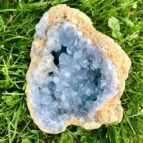 765 Lbs Large Blue Celestite Or Celestine Geode Crystal Cluster