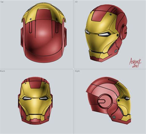 Iron Man Helmet Blueprints