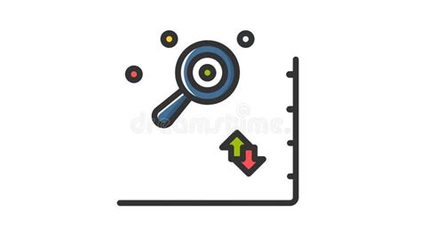 Animated Market Analysis With Magnified Bar Chart Icon Ideal Stock Footage Video Of Growth