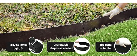 Galvanized Steel Garden Edging With Top Bending Protection