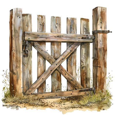 Rustic Wooden Gate Summer Simple Living Premium Ai Generated Image
