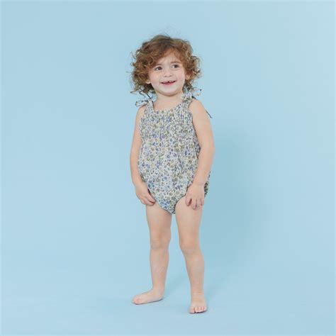 Floral Smocked Bubble Td2779 Tutus And Suspenders