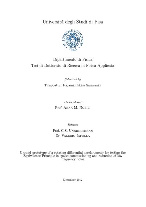 Pdf Ground Prototype Of A Rotating Differential Accelerometer For