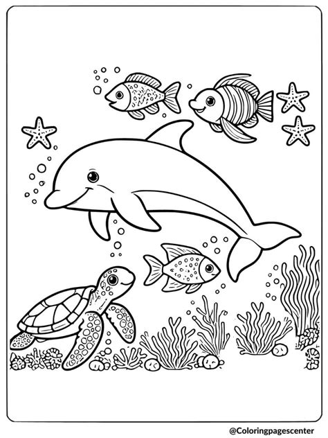 Dolphin Coloring Pages Free Printable
