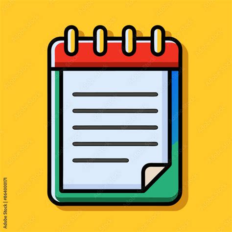 Stock Vektorgrafik „notepad Clipart Cartoon Illustration Drawing“ Adobe Stock