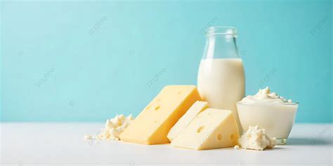 Dairy Products Milk Cheese And Cream Background Dairy Products Milk