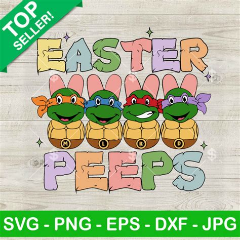 Ninja Turtle Easter Peeps Svg Teenage Mutant Happy Easter Svg Cute