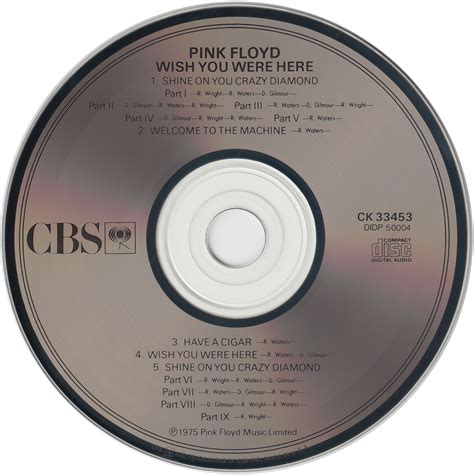 Pink Floyd Wish You Were Here Cd Us Cd Covers Cover Century