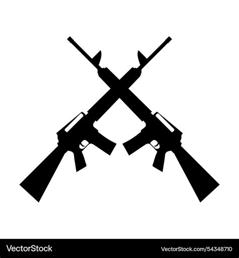 Crossed Rifles Icon Royalty Free Vector Image Vectorstock
