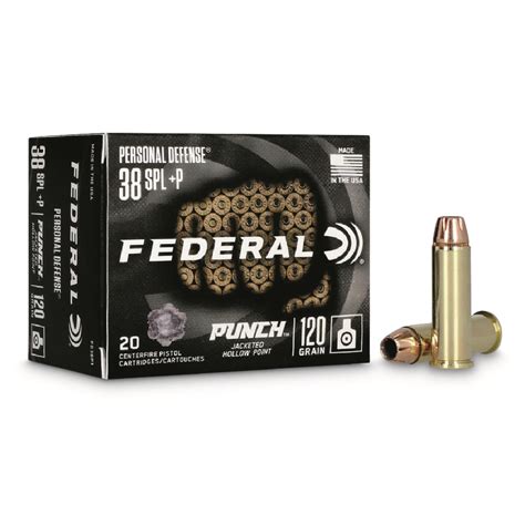 Federal Personal Defense Punch 38 Specialp Jhp 120 Grain 20