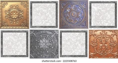 Multicolour Ceramic Wall Tiles Design High Stock Illustration