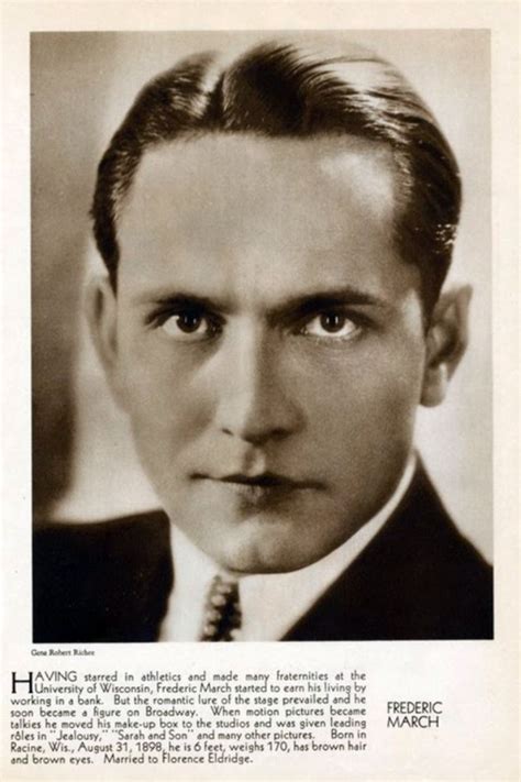 And Scene Fredric March Model Actor Bank Clerk