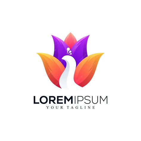 Premium Vector Abstract Colorful Peacock Logo Design