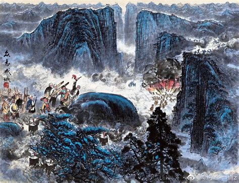 1972年 彩墨画《抗日战争组歌》 杨建民 尤宝峰 作 名称分别是：众志成城、突然之间、政治攻心、青纱健儿、丰收之后、胜利归来 ・ Popularpics ・ Viewer For Reddit