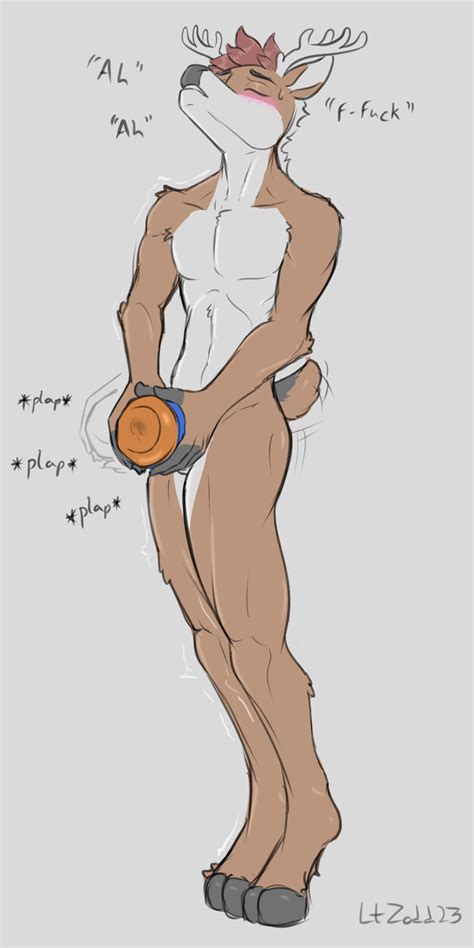 Rule 34 Absurd Res Anthro Blush Deer Food Fur Genitals Hi Res